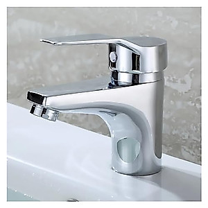 FACUT Hot and Cold Mixer Tap Bathroom Basin Sink Faucet Chrome Copper Water Tap Mixer Single Handle Bath Faucets,Kitchen Sink Faucet FACUT