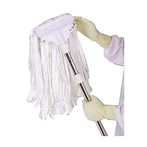 CONTEC EL-MOP White Textured Knit Polyester Tube IR Sterile Edgeless Mop with Textured Headband (Pack of 20)