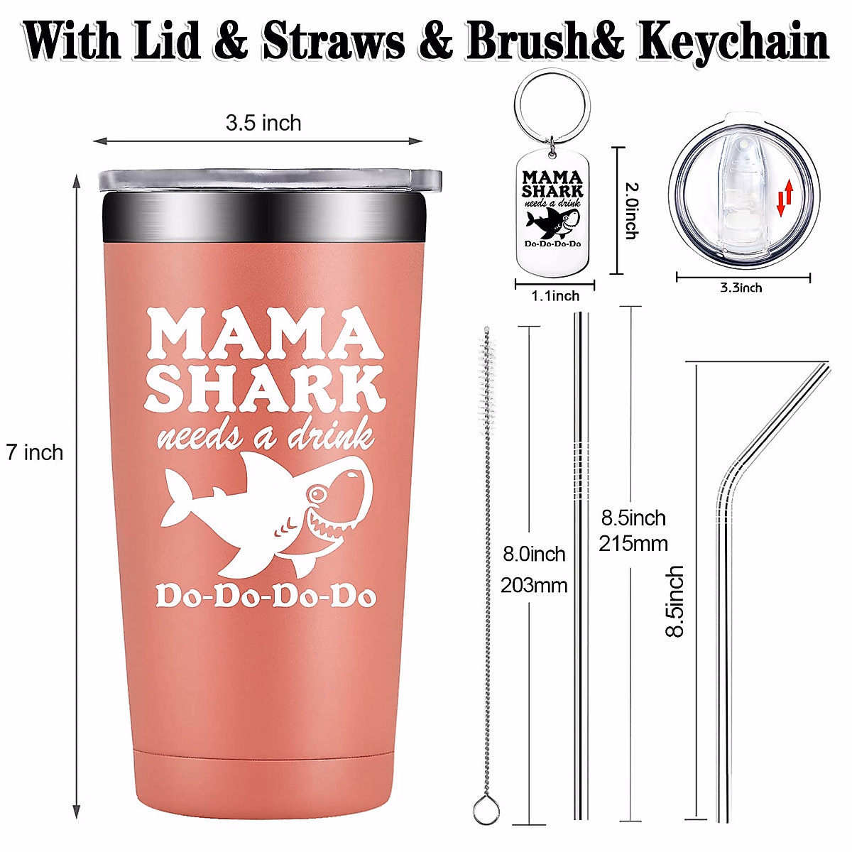 Fufendio Mothers Day Gifts for Mom from Daughter - Funny Best Mom Birthday Gifts from Son, Kids - Tumbler Mug Cup