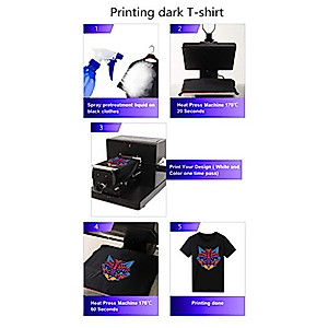 Hrm A4 DTG T-Shirt Printing Machine Dark/Light Tshirt Printer 110v or 220v
