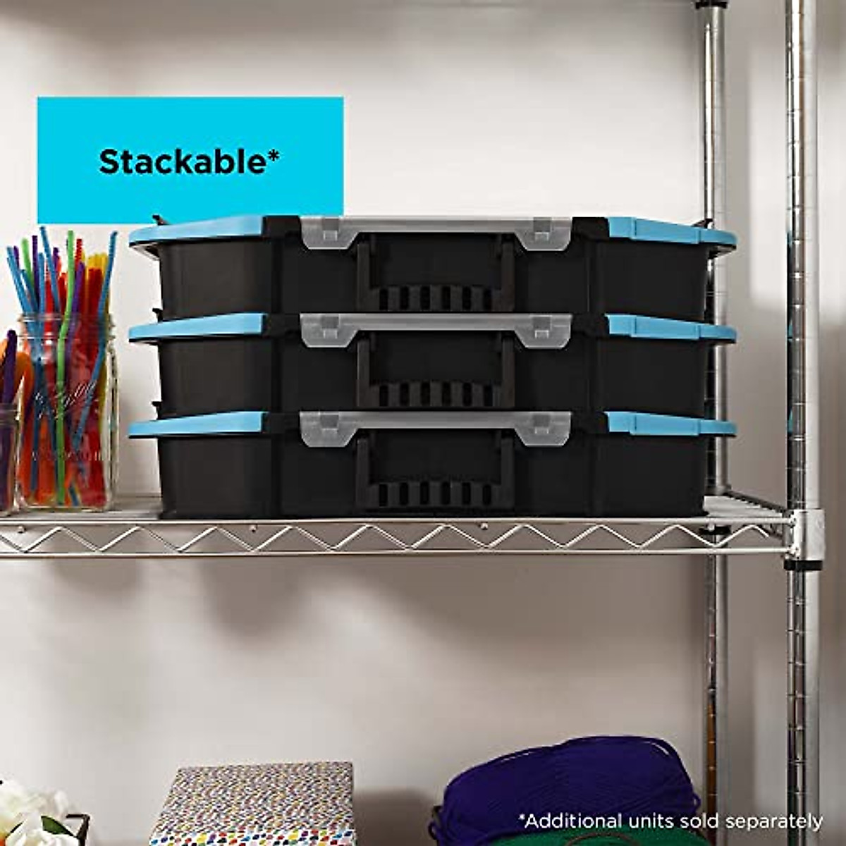BLACK+DECKER 19” Stackable Storage Organizer (BDST14440FF)