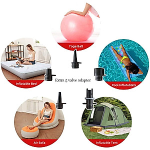 Tuomico SUP Pump Electric Paddle Board Pump with Auto-Off Feature,Portable Inflator for Inflatable, Paddleboard,Kayak, Boats, Rafts, Pool Toys, 12V DC Car Connection