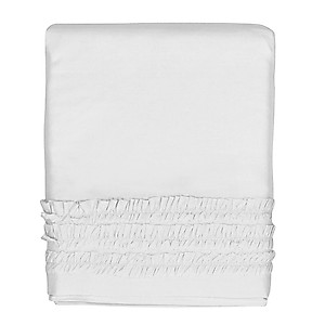 Hello Spud - Crib Skirt Petite Ruffle White - Cotton - 15 Inch Drop