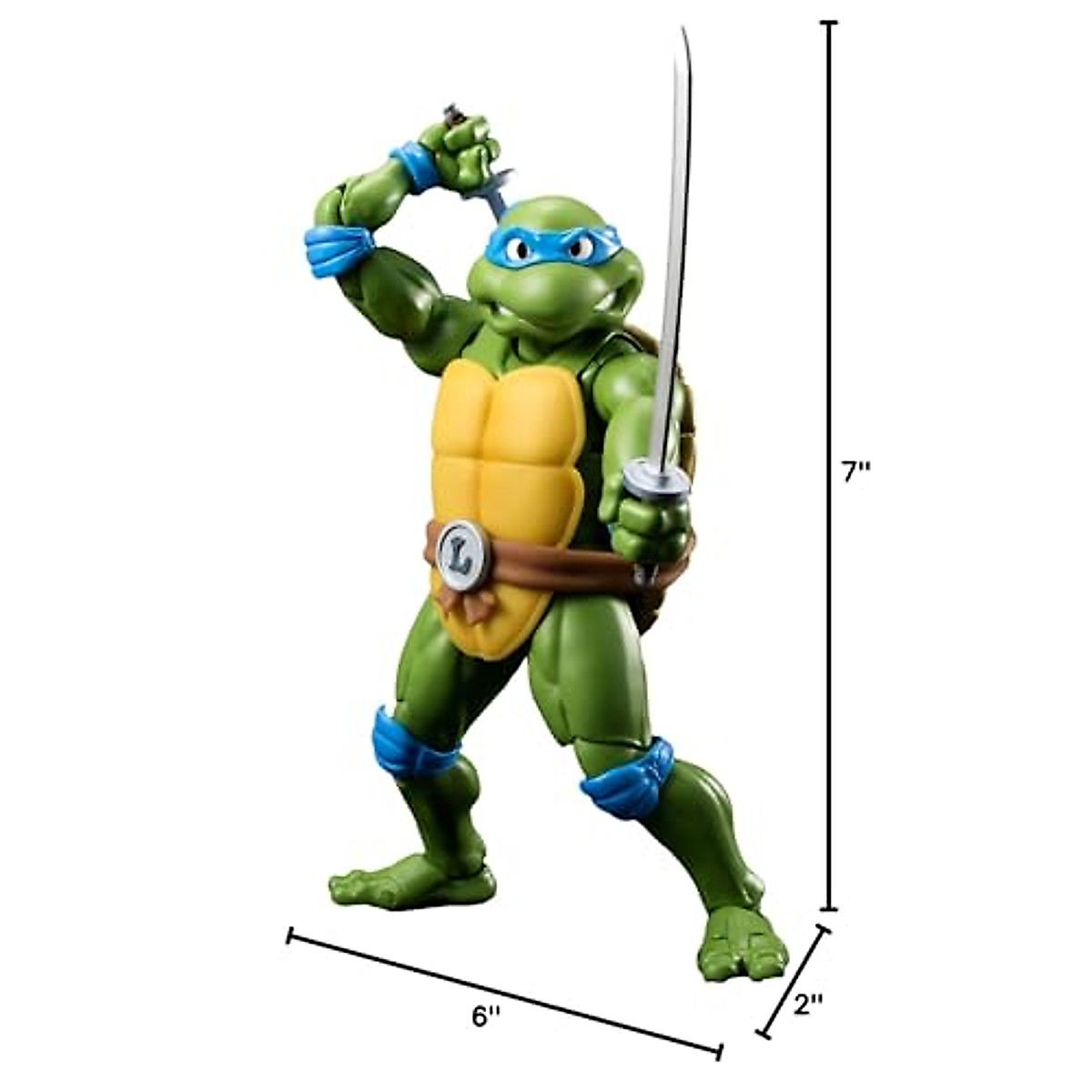 Bandai TAMASHII NATIONS S.H. Figuarts Leonardo "Teenage Mutant Ninja Turtles" Action Figure, 6 inches (BAN06450)