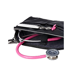 HeartSoul Harper Utility Women's Crossbody Handbags, Nurse Bag, One Size, Black with Black Straps