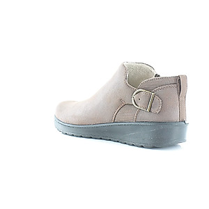 BZees Womens Get Together Round Toe Slip On Booties Brown 9 Medium (B,M)