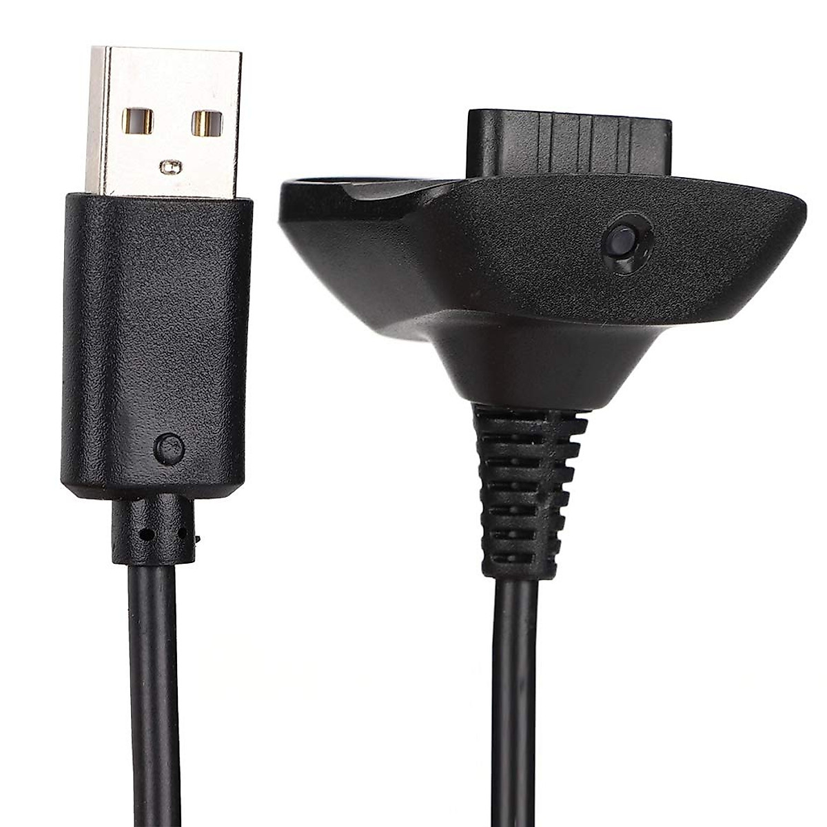 2 in 1 USB Fast Charging Cable for Microsoft Xbox 360 Controller, Charger Cord for Xbox 360 Game Controller, 1.5m/4.92ft(Black)