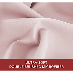 Mohap Bed Sheet Set 4 Piece Bedding Double Brushed Microfiber Soft Bedding Easy Care Full Pink
