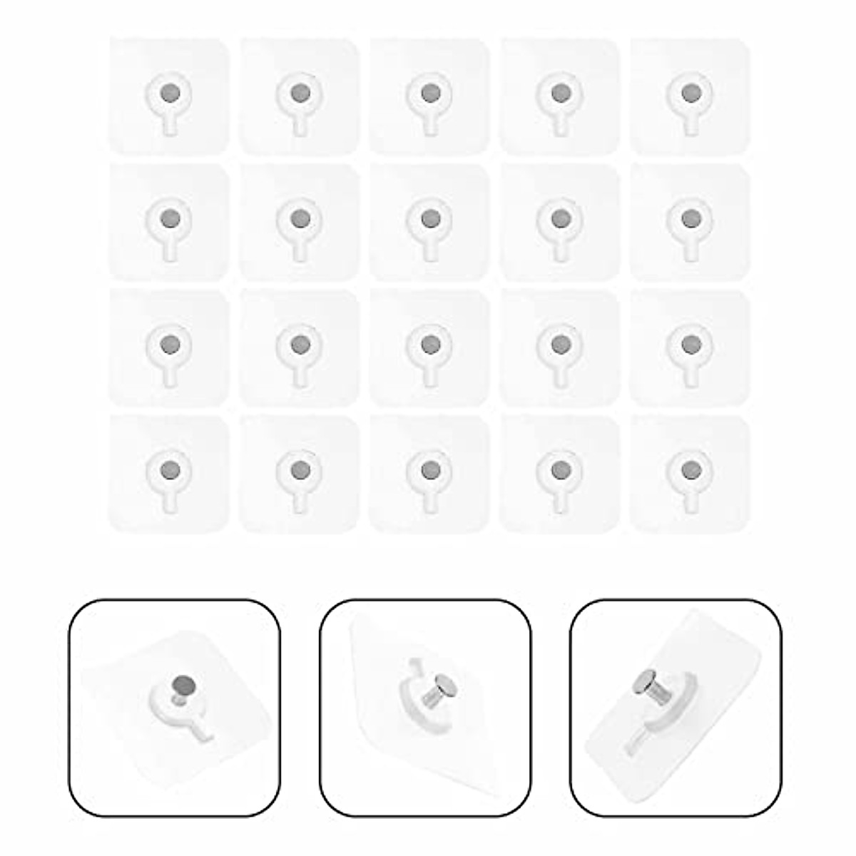 Cabilock 40pcs No Nail- Free Sticky Peg. Mount Trace Stickers Household cm Photo Screw Adhesive Self- Adhesive Kitchen Without Furniture Frame Picture Pegs Non- Transparent