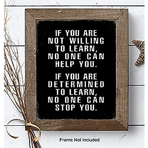 Motivational Wall Art - Office Wall Art & Decor Motivational poster - Positive Quotes Wall Decor - Encouragement Gifts - Positive Sayings for Wall Decor - Entrepreneur Wall Art - Inspirational Quotes