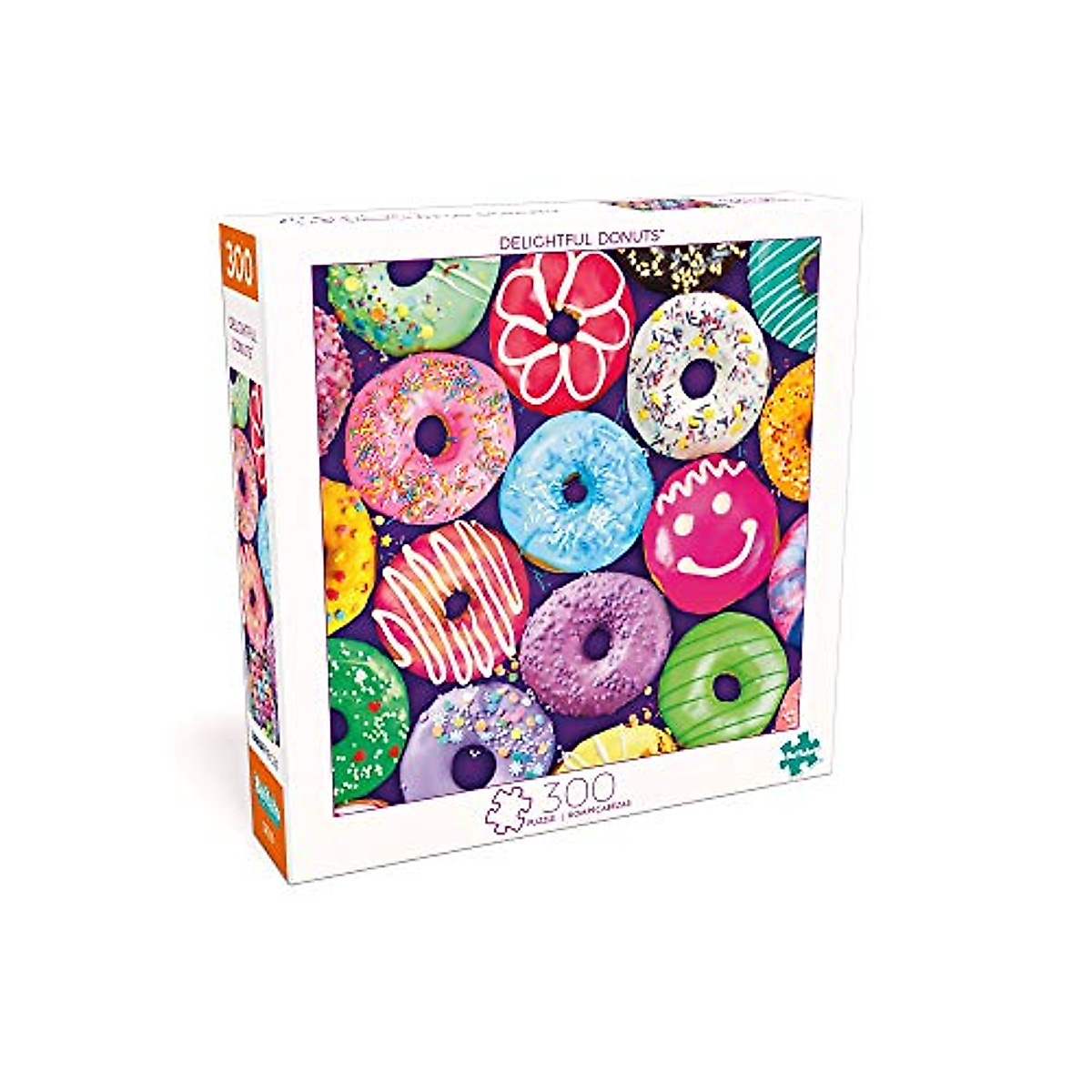 Buffalo Games - Delightful Donuts - 300 Large Piece Jigsaw Puzzle Multicolor, 18"L X 18"W