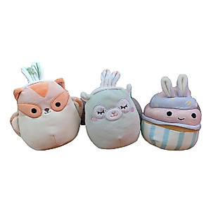 Squishmallows Kellytoy 2023 Easter Squad 5" Set of 6 Mini Plush Doll Toy (Style D)