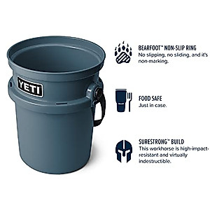 YETI Loadout 5-Gallon Bucket, Impact Resistant Fishing/Utility Bucket, Nordic Blue