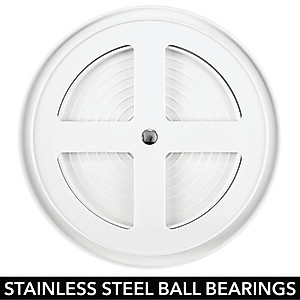 mDesign 2 Tier Lazy Susan Turntable Food Storage Container for Cabinets, Pantry, Fridge, Countertops - Raised Edge, Spinning Organizer for Spices, Condiments - 9" Round - White/Chrome