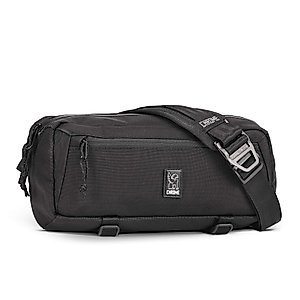 Chrome Industries Mini Kadet Sling Bag, Messenger Crossbody Bag for Men and Women, Padded Rear U-lock Holster, Zip Front Pocket, 5 L, Black