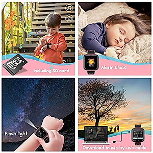 AWEHIRU Kids Smart Watch - Smart Watch for Boys Girls with 16 Games Camera MP3 Music SOS Alarm Clock Flashlight Kids Phone Watch 3-12 Years Old Students Gifts