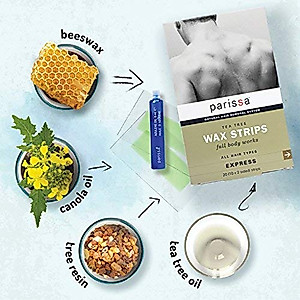 Parissa Men's Tea Tree Wax Strips - 20 Strips