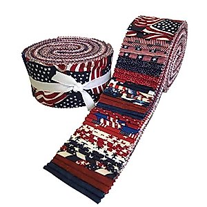 Made in USA Collection 40 Precut 2.5-inch Quilting Fabric Strips