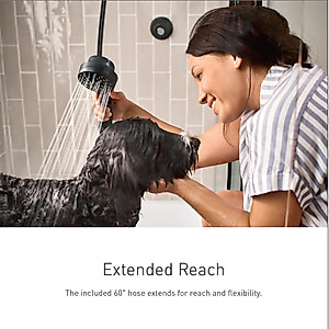 Moen Engage Magnetix Spot Resist Brushed Nickel Multi-Function Handshower and Rainshower Combo Featuring Magnetic Docking System, Shower Head with Handheld Spray, 26009SRN