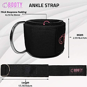 Booty Basics Ankle Strap for Cable Machines (Black)
