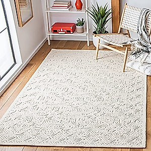SAFAVIEH Textural Collection 8' x 10' Ivory TXT101A Handmade Premium Wool Area Rug