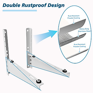 Ogival Mini Split Bracket, Heavy Duty AC Wall Mounting Bracket, Holds up to 330lbs, for 9,000-18,000 BTU AC Units