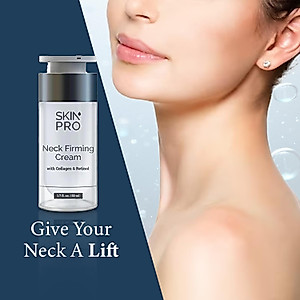SkinPro Neck Firming Cream, Neck Cream for Tightening, Neck Firming Cream with Retinol Serum for Extra Skin Tightening, Marine Collagen Cream with Peptides for Neck