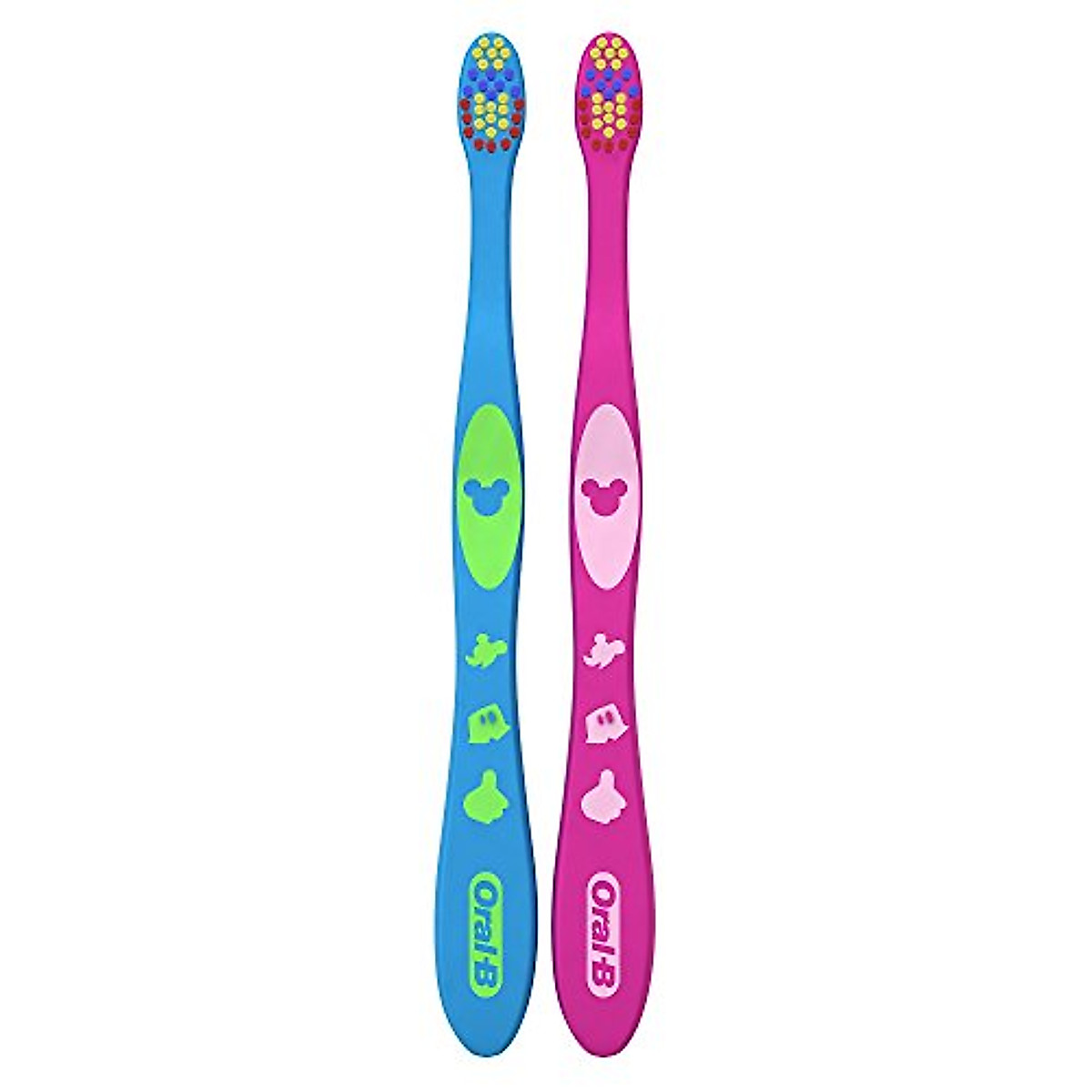 Oral-B Kid’s Mickey and Minnie Soft Bristles Toothbrush 2 Count