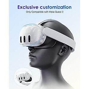 Accessories for Meta Quest 3, VR Accessory Set for Oculus Quest 3, VR Accessories Included Transparent Shell Cover, Lens Tempered Glass Protector, Protective Lens Cover, Joystick Caps