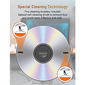 Arsvita Laser Lens Cleaner Disc Cleaning Set for CD/VCD/DVD Player, Not Compatible for Bose Player, Safe and Effective, ARCD-03