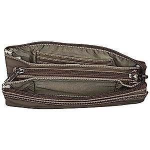 Follis Franc L Wristlet Wallet, RFID Blocking and Coin Pocket, Large, Womens, Sepia/Brown