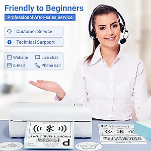 AOBIO X4BT 4x6 Bluetooth Thermal Label Printer - Shipping Label Printer for Small Business - Desktop Postage Label Printer Compatible with MacOS, Wins, Linux, ChromeOS (Black)