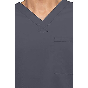 Healing Hands Scrubs for Men Top Blue Label One Pocket Men's Scrub Top Lightweight Fabric 2223 James Pewter XL