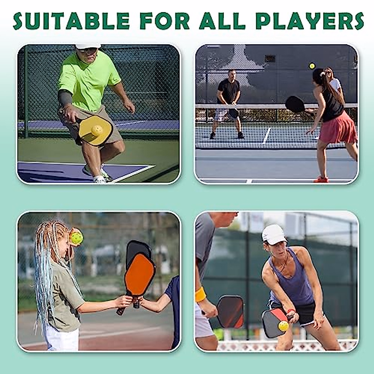 SHALLWE Pickleball Balls, Outdoor Pickleball Balls 6/12 Pack, Meets USAPA Standards Pickleball Outside 40 Holes, Yellow Pickle Balls with Portable Mesh Bag