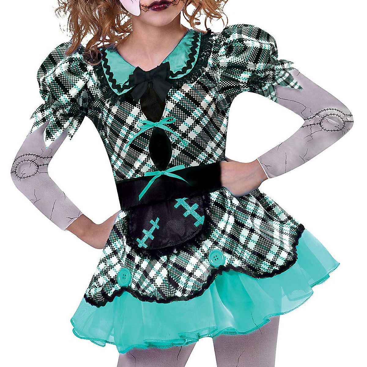Amscan Dark Doll Costume Set For Girls - Large (12-14) - Multicolor Spooky Costume Design, Perfect For Hauntingly Fun Parties & More - 1 Set