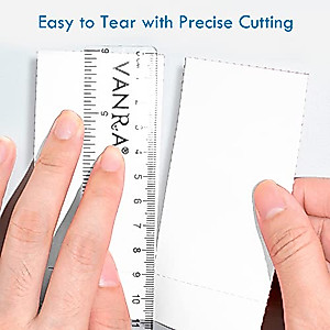 VANRA 1000 Cards Printable Business Cards 3.5x2 in Perforated Card Stock Paper for Laser & Inkjet Printers, 100 Sheets (White)