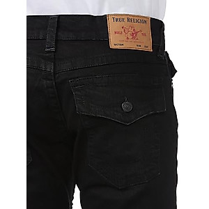 True Religion mens Ricky Flap Sn 32 Inseam Jeans, Body Rinse Black, 36