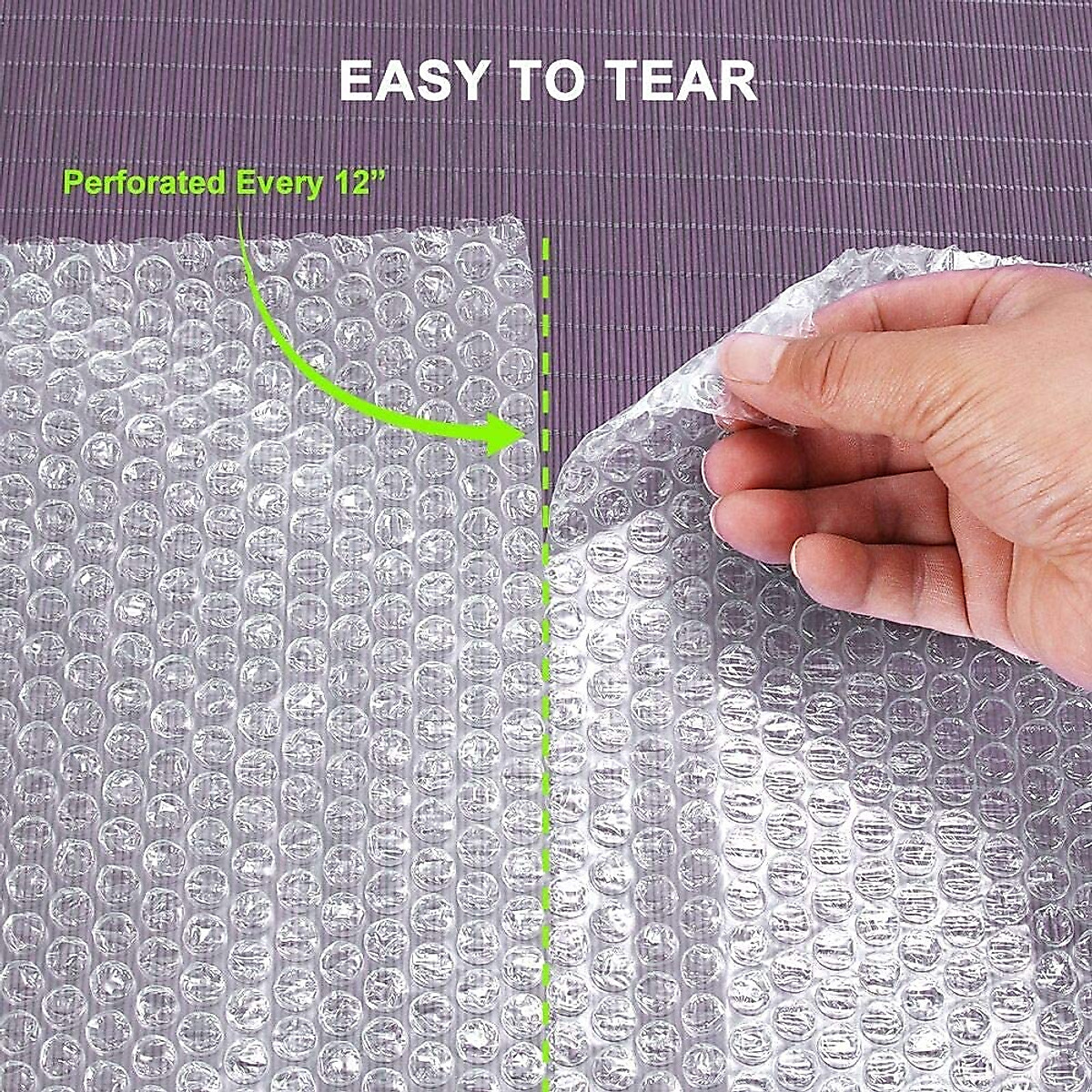Mighty Gadget 200 feet Small Bubble Perforated Every 12” Cushioning Wrap for Moving & Shipping Bubble Packing Wrap Fragile Items for Extra Protection Clear Bubble Roll Moving Supplies