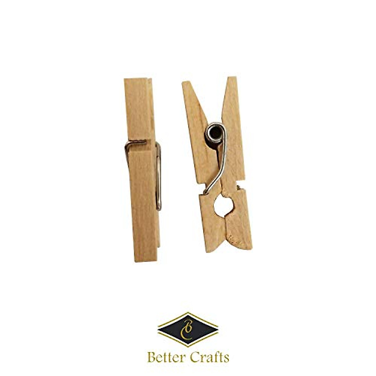 Natural Wood Mini Clothespins for Crafts or Interior Decorating. Cute Clothes Pins in Bulk (500, 1 Inch)