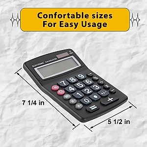 Lily' Home Jumbo 12 Digit with Solar Power, Large LCD Display - Desktop Calculator, Dual Power, Large Button Design, Battery Operation, Easy-to-Read Tilted, for Home, Office, School, Class & Business