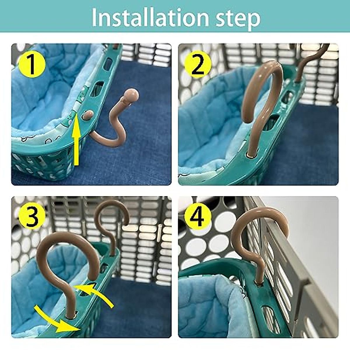 Rat Hammock for Cage Chew Proof，Guinea Pig Cage Accessories，Small Animal Removable Nest with Hanging Hammock Basket Bed Hideout for Ferret, Kitten, Squirrel, Chinchilla