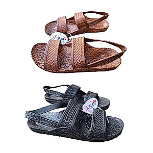New Adventure Orthopedic J-Slips Hawaiian Jesus Sandals with arch, deep footbed, and backstraps Lava W7