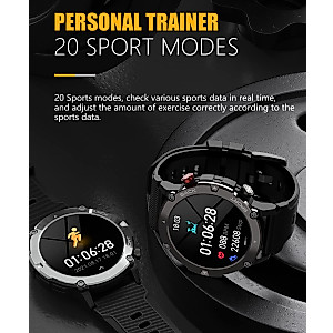 CNBRO Military Smart Watch for Men Android with Bluetooth Call Dial/Heart Rate/Blood Pressure/Blood Oxygen Monitor Mens Smartwatch for Steps,Calories,Mileage,Sports Data Record Tactical Fitness Watch