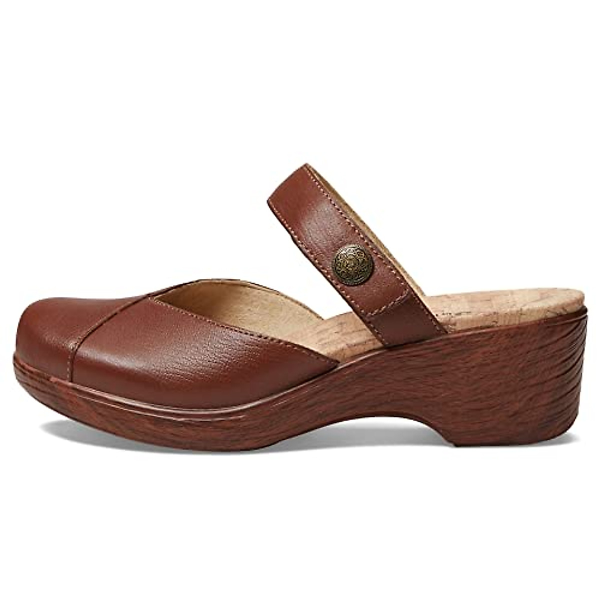 Alegria Women's Sydni Clay Leather Slip-On Wedge Clog Sandal 9 M US