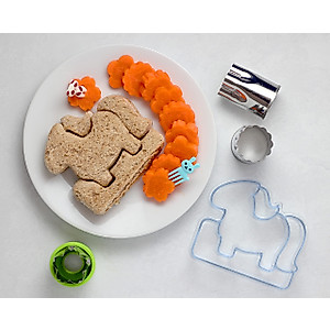 Sandwich Cutters for Kids - Great for Toddler Lunch Box and Containers - Bento Box Accessories and Uncrustable sealer - For Boys and Girls Kids Lunch - Includes Food Picks Vegetable and Fruit Cutter