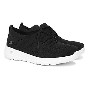 Skechers Women's Performance Go Walk Joy Faux Tie Slip-On Walking Shoes, White, 7.5