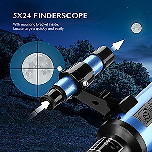 AOMEKIE Telescopes for Kids with K6/25 Eyepieces Telescopes for Astronomy Beginners and Adults with Adjustable Tripod 70mm Astronomical Telescopes with Phone Adapter Children's Day Gifts for Kids