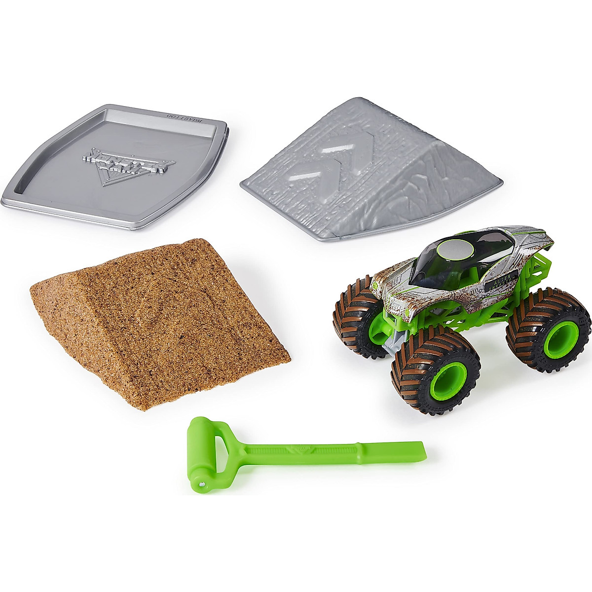 Monster Jam, Alien Invasion Monster Dirt Starter Set with 8oz Monster Dirt and Official 1:64 Scale Truck