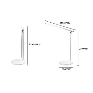 Eye-Caring LED Folding Desk Lamp Eye Protection Portable Charging Touch Dimming with Memory Function Rotating Reading and Writing Table Lamp Office lamp (Color : White)