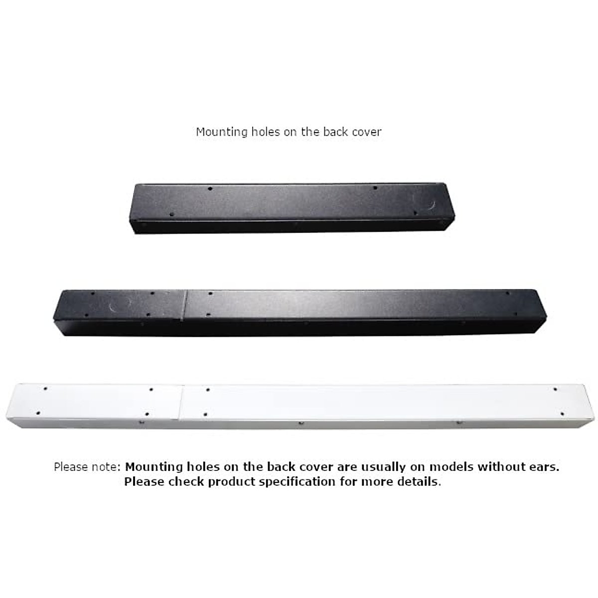 24” Hardwired Power Strip (NO Power Cord), 6 (NEMA 5-20R) Vertical Outlets (NOT Tamper Resistant), with Ears (mounting tabs on Both Ends), 20 Amp, USB, White